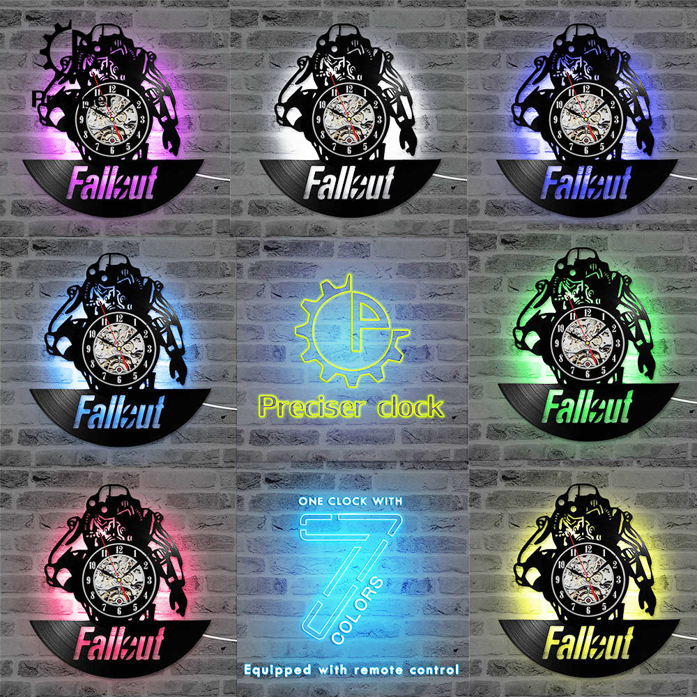 Preciser Fallout Game CD Record Clock Black Hollow Vinyl Record Wall ...