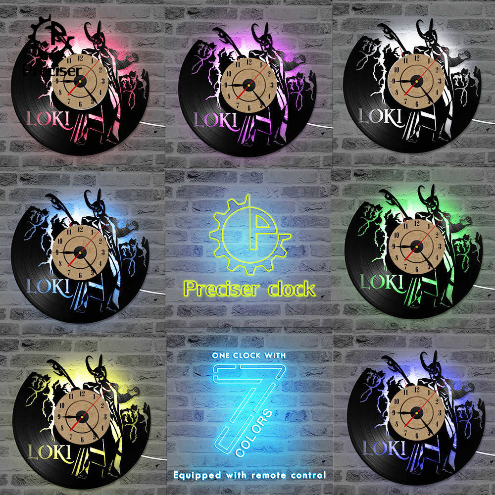 The Avengers Vinyl Record Wall Clock Creative Hollow Marvel Comics ...