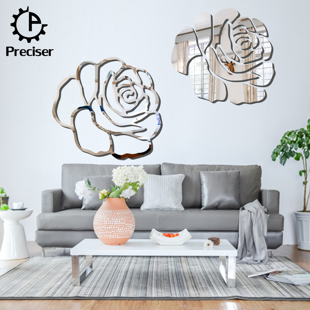 Preciser 2Pcs/Set Romantic Roses Flowers Art Crystal Reflective DIY ...