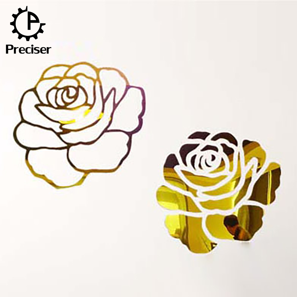 Preciser 2Pcs/Set Romantic Roses Flowers Art Crystal Reflective DIY ...