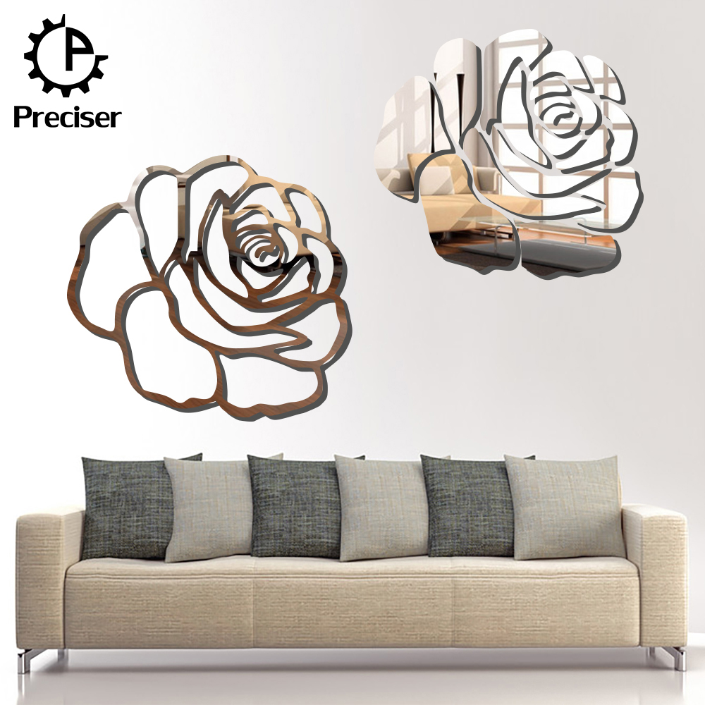 Preciser 2Pcs/Set Romantic Roses Flowers Art Crystal Reflective DIY ...