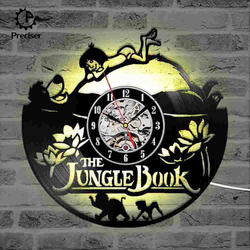 The Jungle Book Theme CD Record Clock Creative Vinyl LP Hanging Wall ...