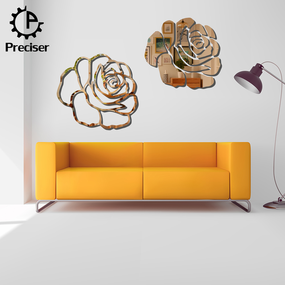 Preciser 2Pcs/Set Romantic Roses Flowers Art Crystal Reflective DIY ...