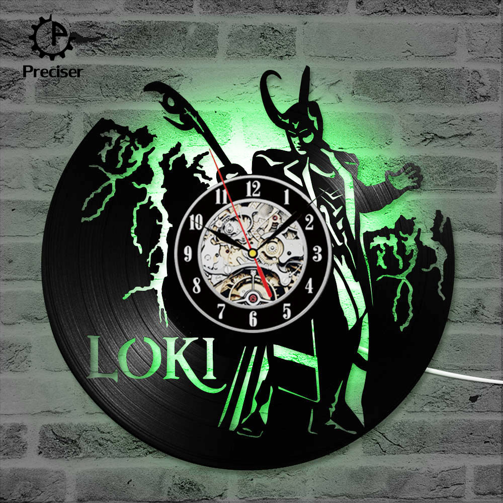 The Avengers Vinyl Record Wall Clock Creative Hollow Marvel Comics ...